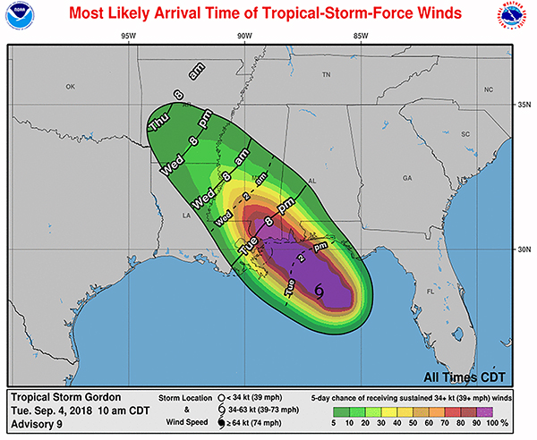 Tropical Storm Gordon forecast updated (Tuesday, 10 a.m.) | The ...